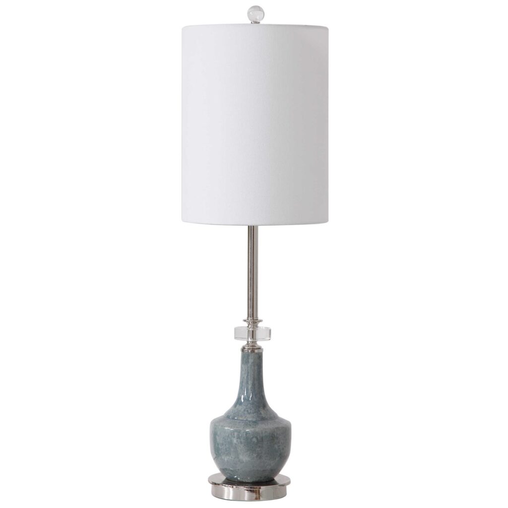 Mottled Blue Buffet Lamp-$348.00 - Peach Tree Designs